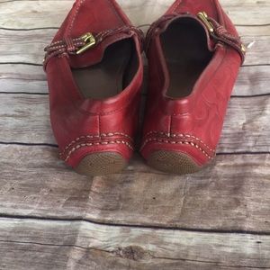 Coach | Shoes | Coach Deep Red Size 72 All Leather | Poshmark